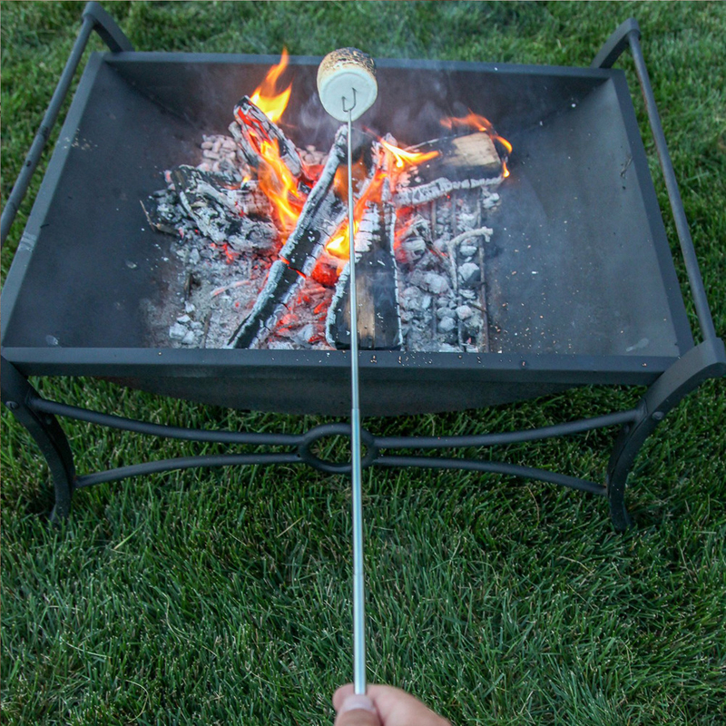 Extendable Long Metal Roasting Barbecue BBQ Skewers Forks Sticks For ...