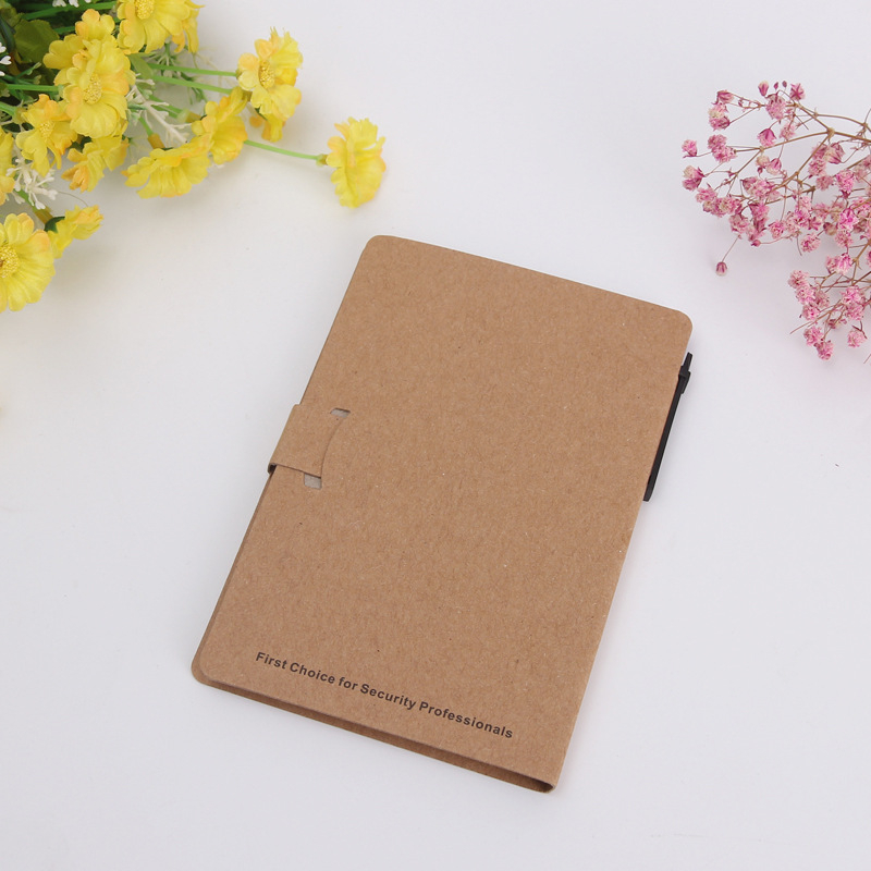 Small Snap Notebook With Desk Essentials Kraft Cover for Student Office ...