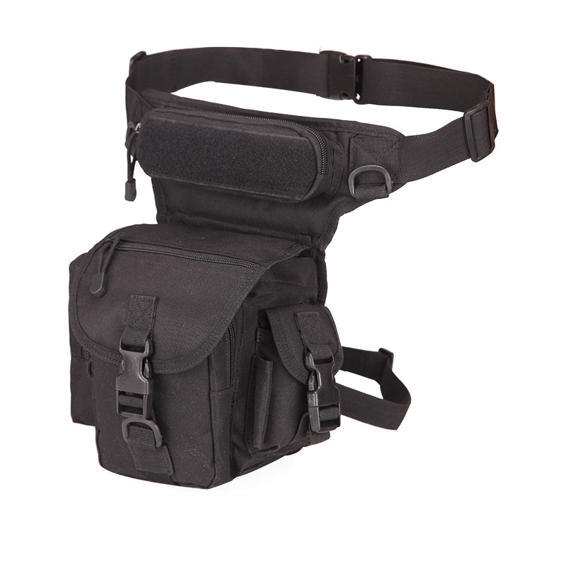 Tactical Drop Leg Bag For Men Black Crossbody Backpack Thigh Pouch ...