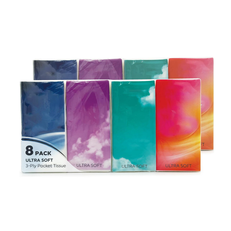 On-The-Go Facial Tissues Embossed Logo Mini Type Pocket Tissues Travel ...